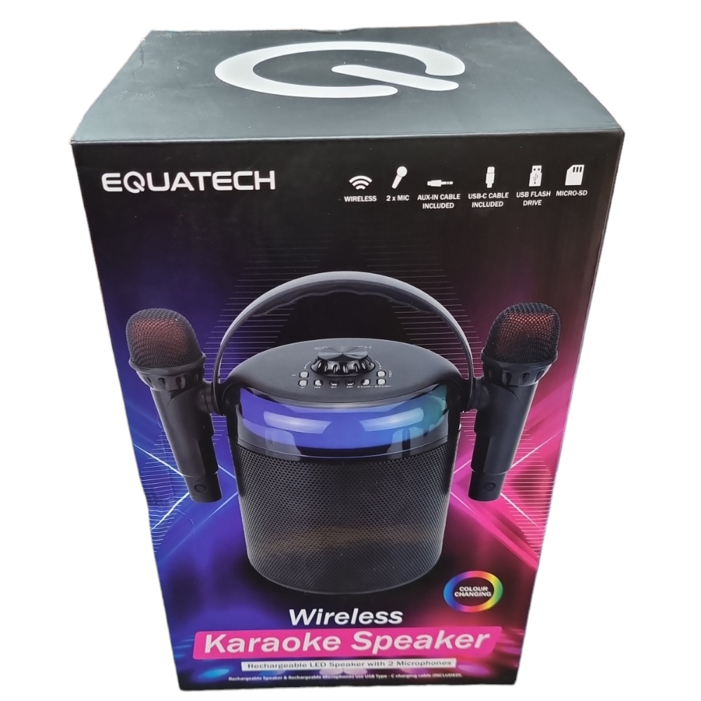 Equatech Karaoke speaker black - Own4Less